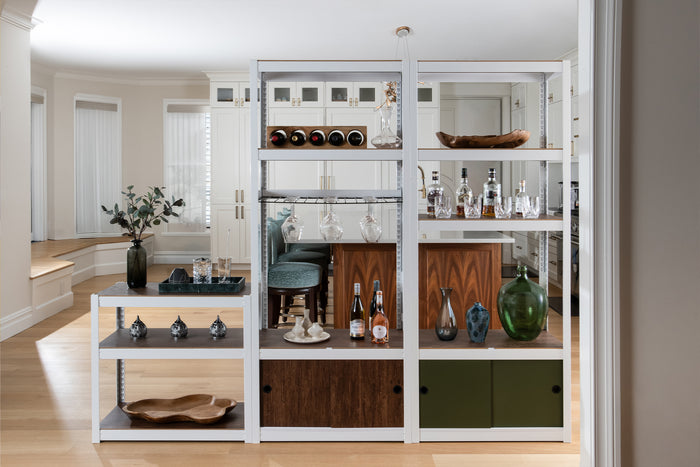 Customizable Modular Shelving and Storage with Modern Minimalist Look